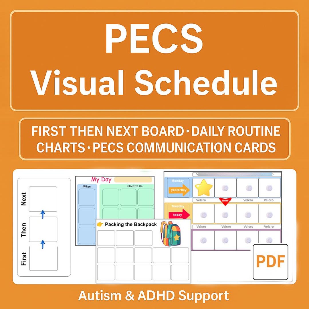 PECS Communication Cards | Printable Visual Schedule for Kids | First ...