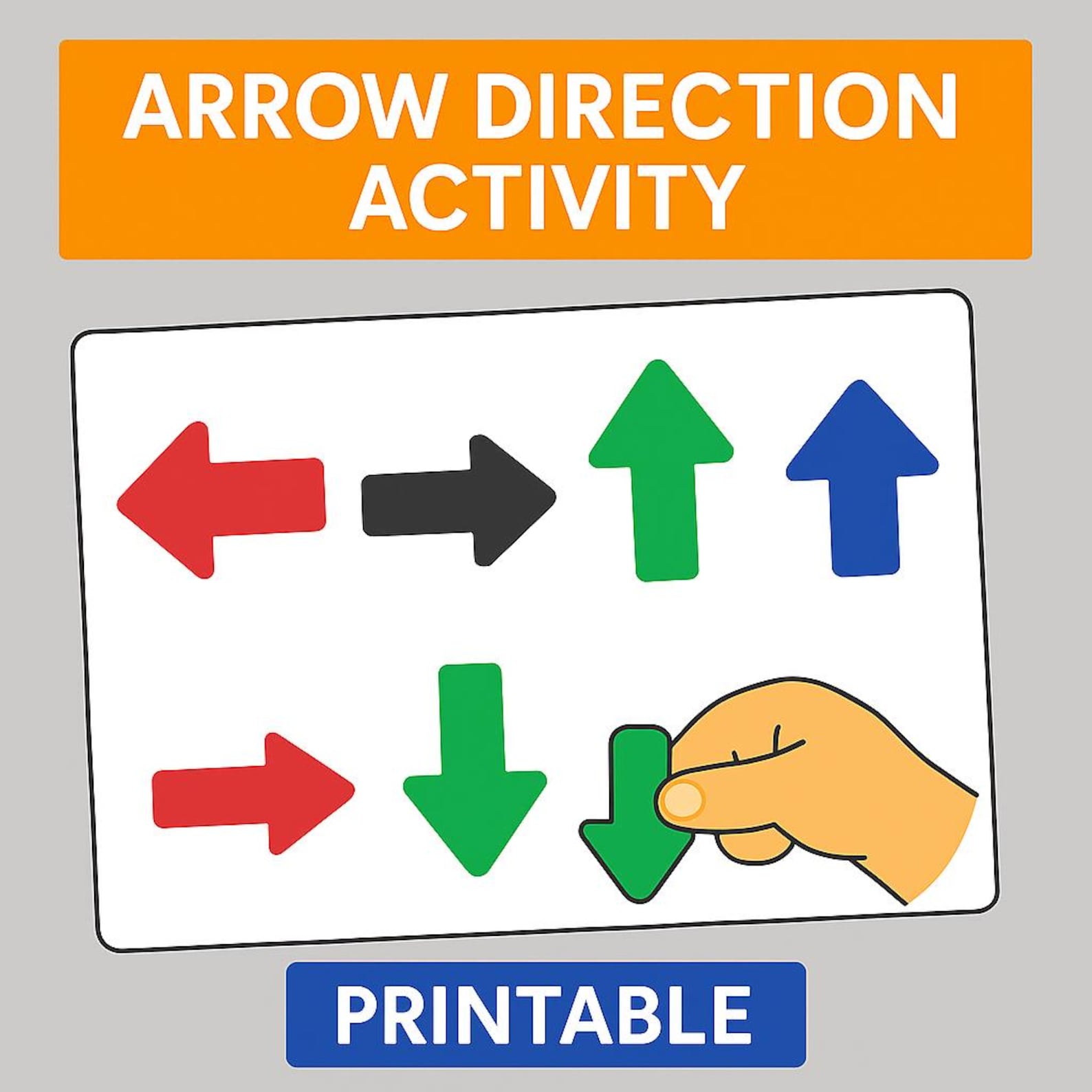 Direction Arrow Task Cards – Digital Printable for Kids | Fine Motor ...