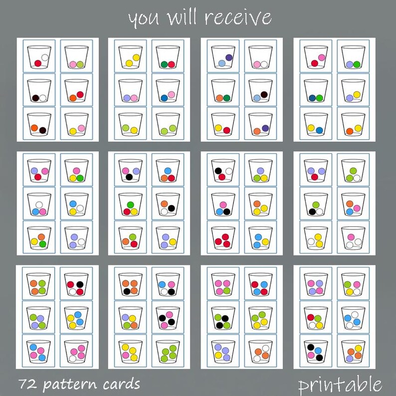 Pom-pom Color Matching Game: Fine Motor Skills Activity (PDF Download ...