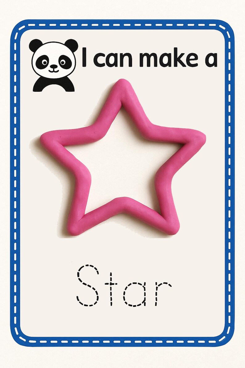 Shapes Play Dough Mats Visual Cards Montessori Toddler Activities ...