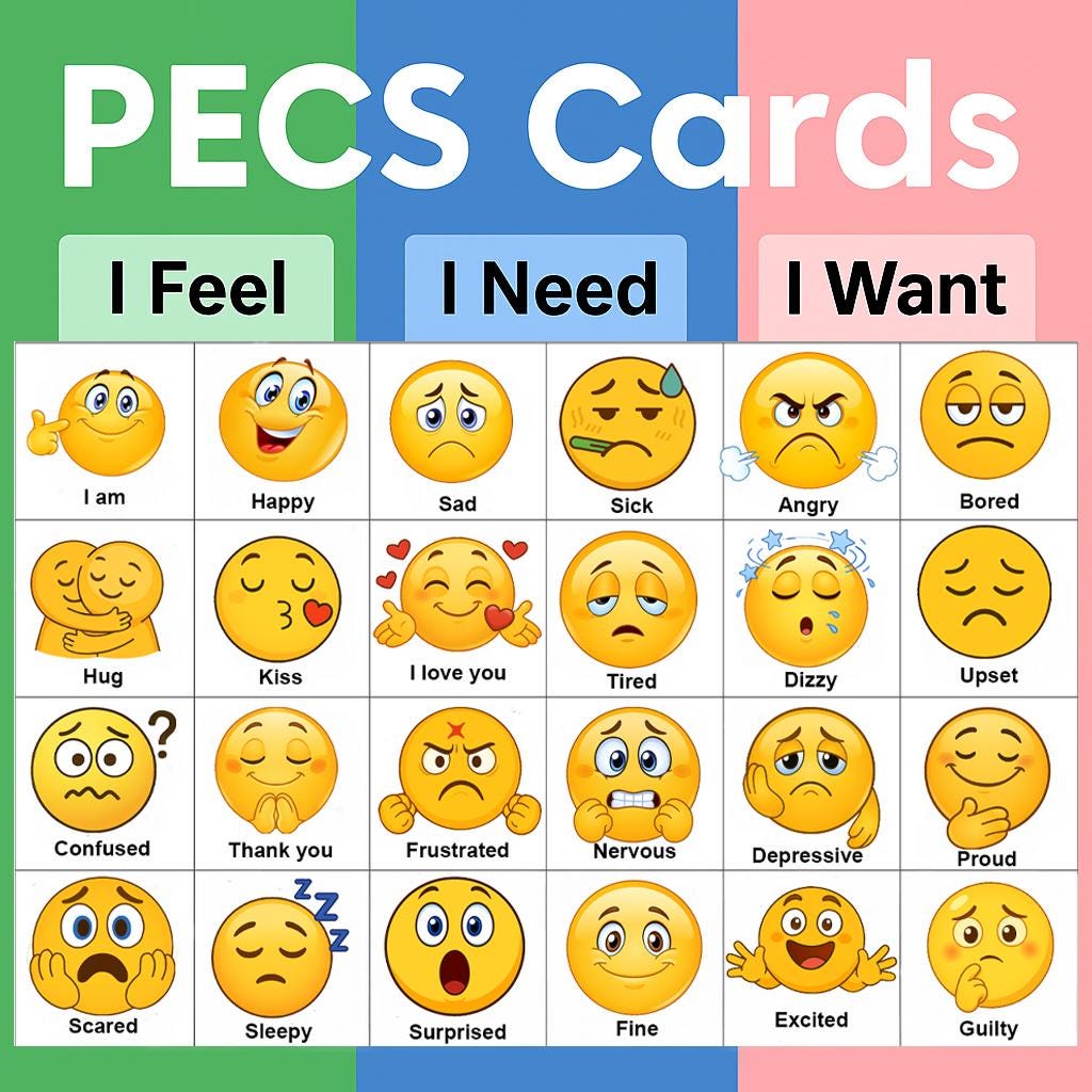PECS Communication Cards for Kids | Emotions PECS Cards| Printable ...