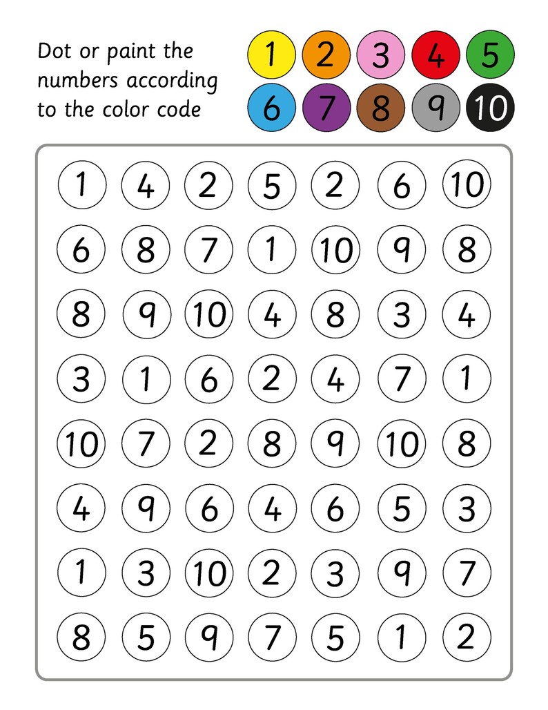 Numbers 1-9 Printable | Preschool Number Tracing & Counting | Digital ...