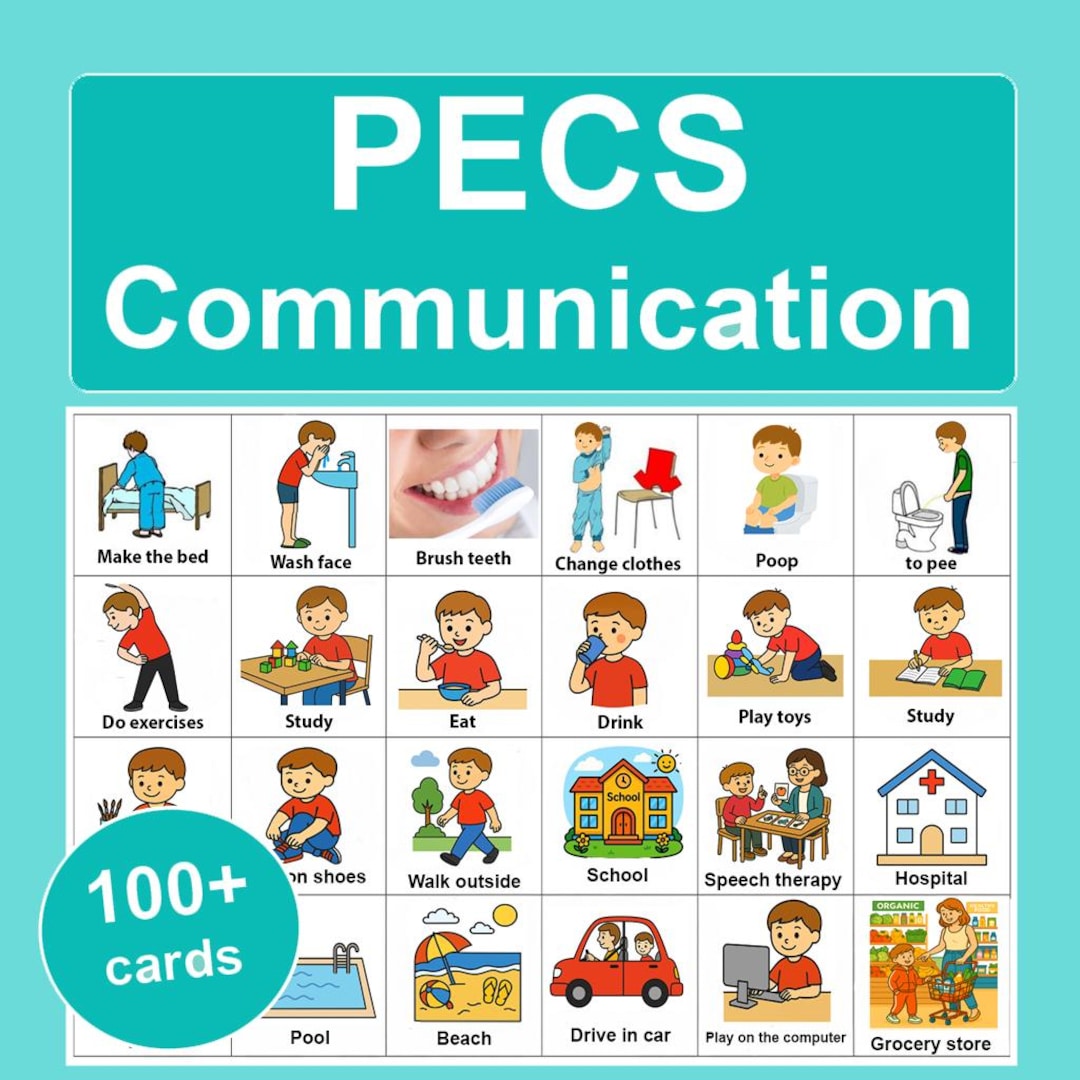 PECS Communication Cards for Kids | Printable Visual Schedule | First ...