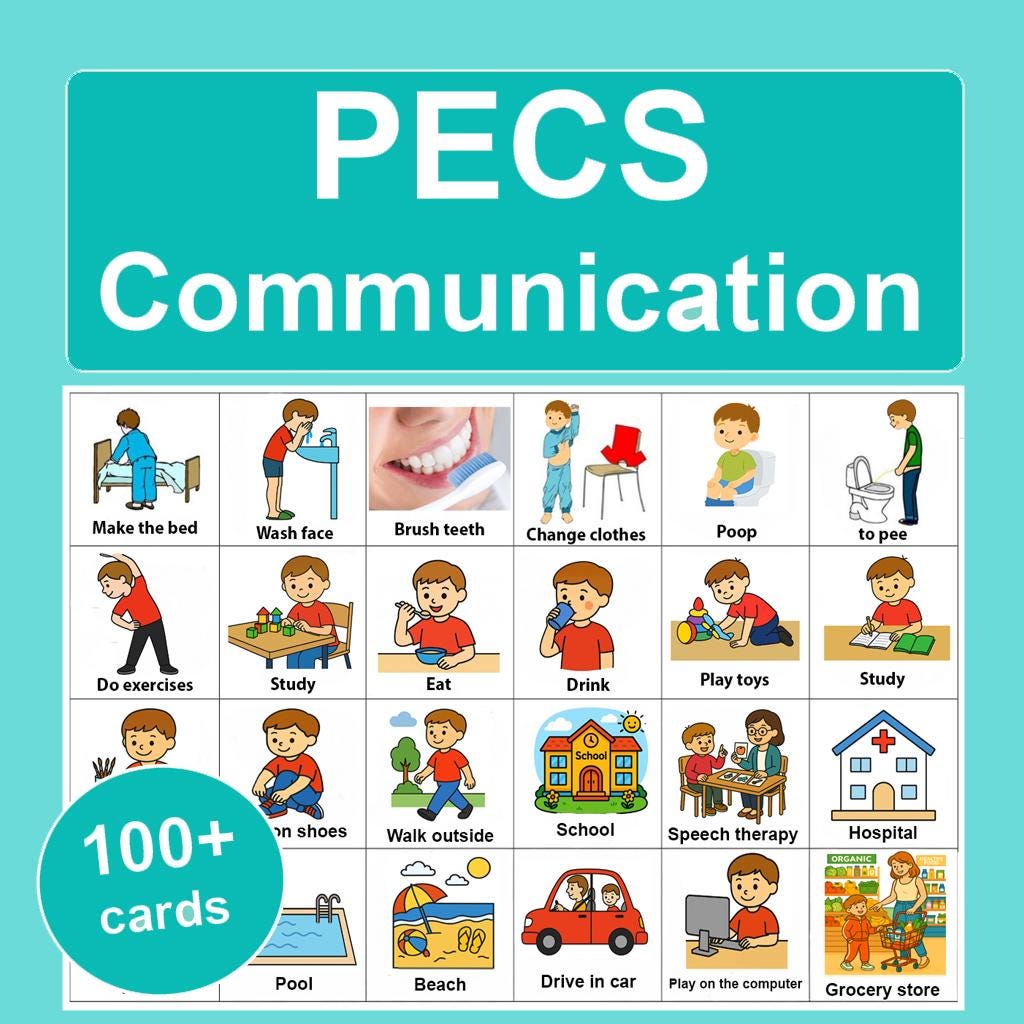 PECS Communication Cards for Kids | Printable Visual Schedule | First ...