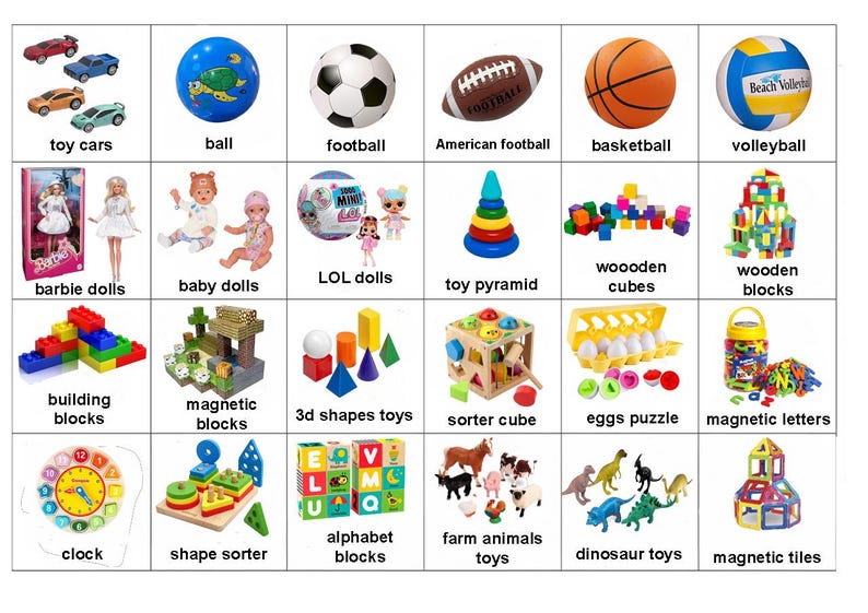 96 TOYS PECS Communication Cards | Printable Visual Schedule | Speech ...