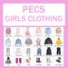 PECS Clothing Cards for Girls | Printable Visual Schedule for Kids ...