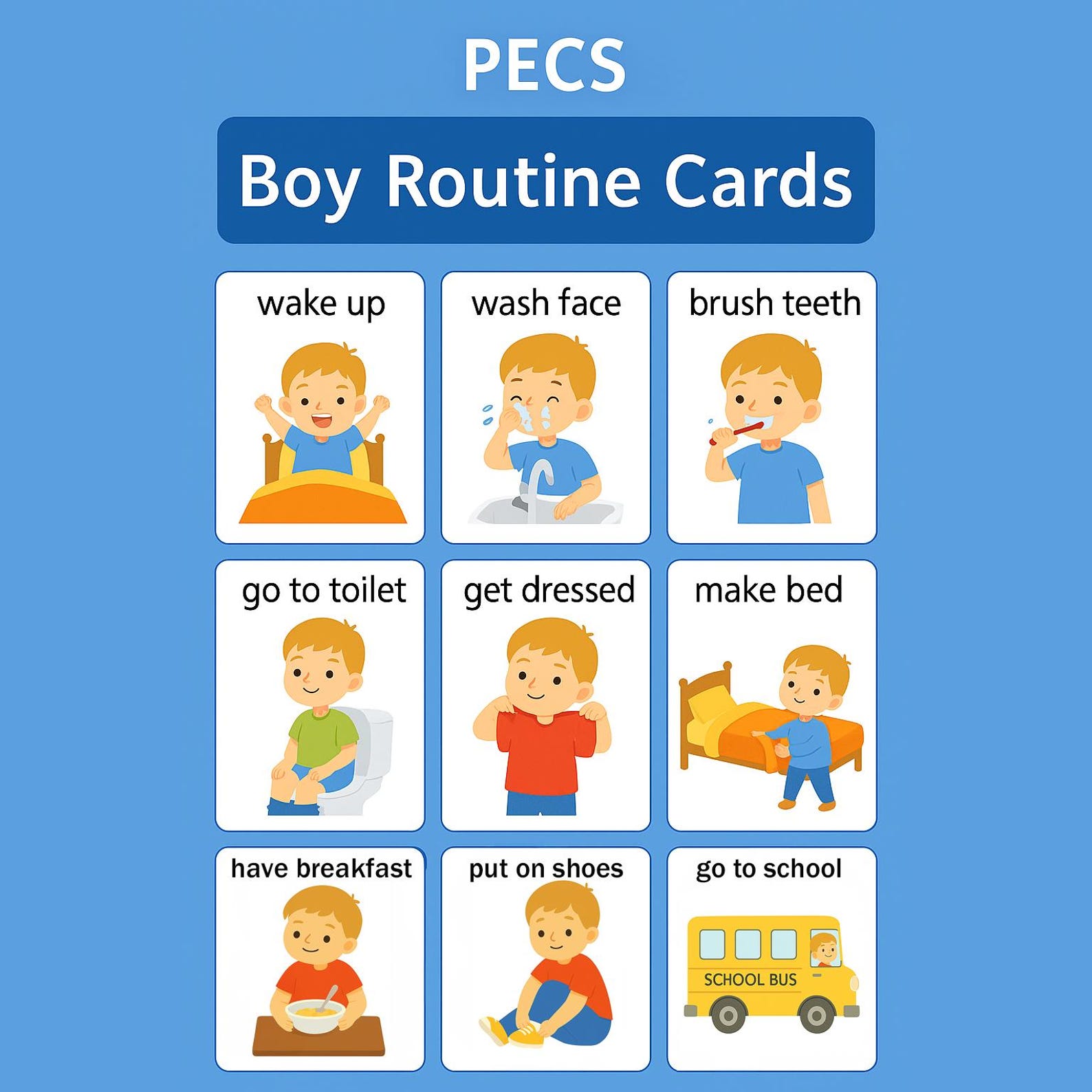 PECS Routine Cards: Visual Schedule for Kids (digital Download)| Daily ...