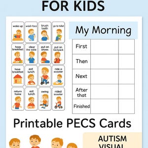 PECS Routine Cards: Visual Schedule for Kids (digital Download)| Daily ...