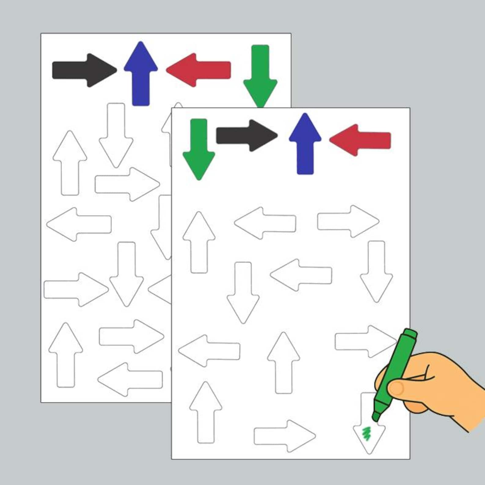 Direction Arrow Task Cards – Digital Printable for Kids | Fine Motor ...