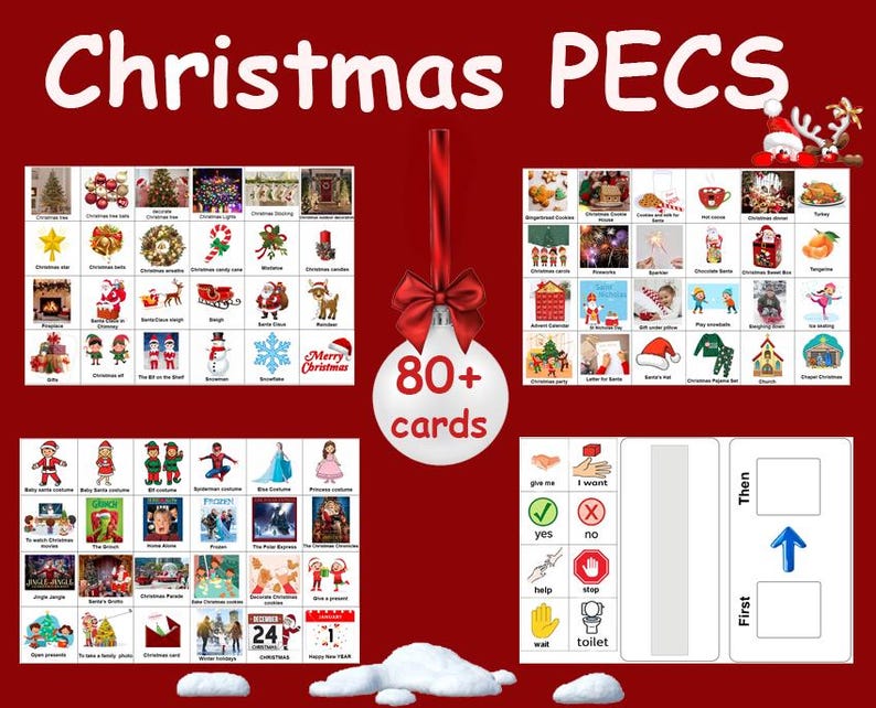 Christmas PECS Communication Cards | Speech Therapy, Autism Support ...