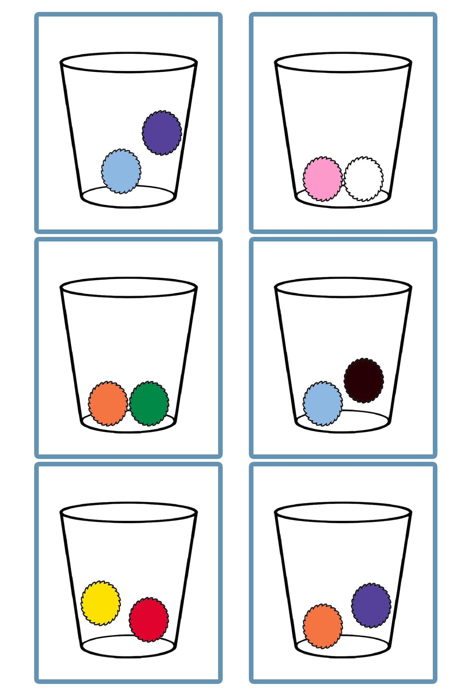 Pom-pom Color Matching Game: Fine Motor Skills Activity (PDF Download ...