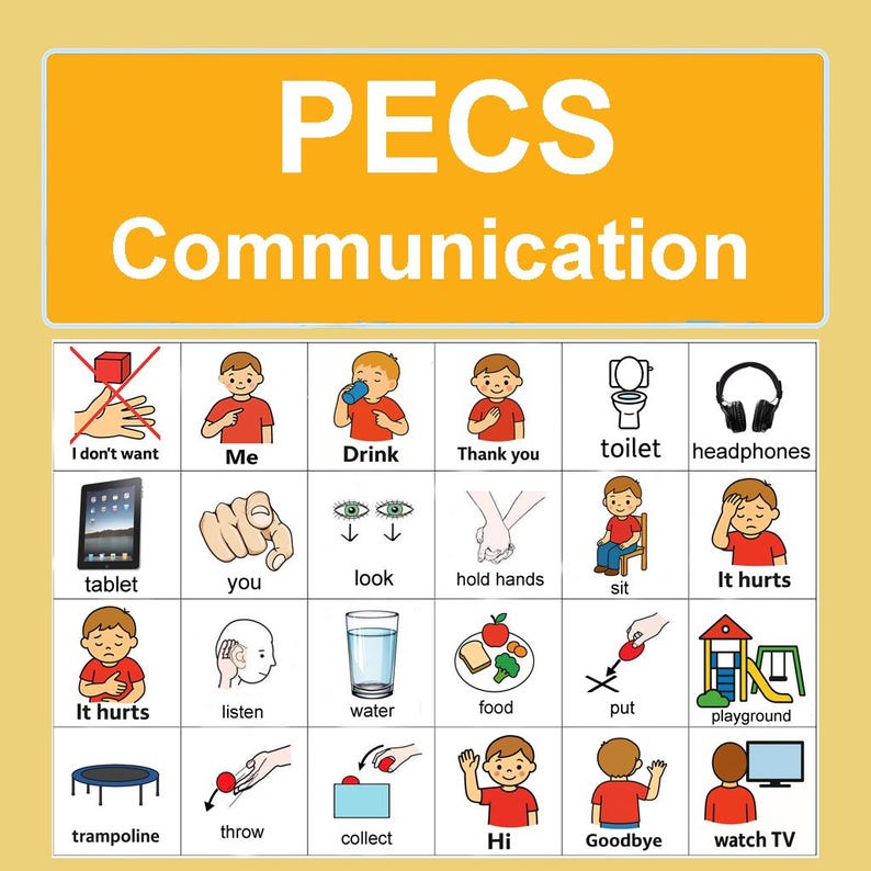 PECS Communication Cards for Kids | Printable Visual Schedule | First-then Board | Autism ...