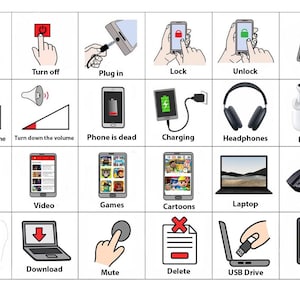 PECS Communication Cards for Kids | Visual Support | First-then, Daily ...