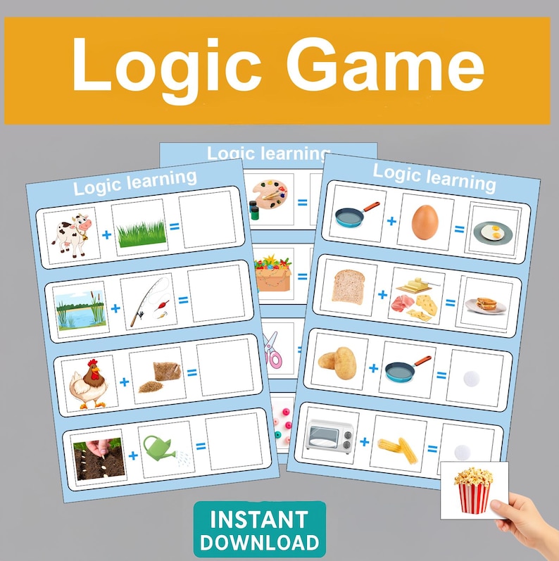Cause and Effect Matching Game | Logic Puzzles, Preschool Worksheets ...