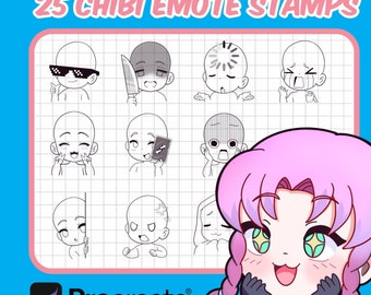 25 Chibi Hands Stamps for Procreate | Procreate Brushes | Sketch ...