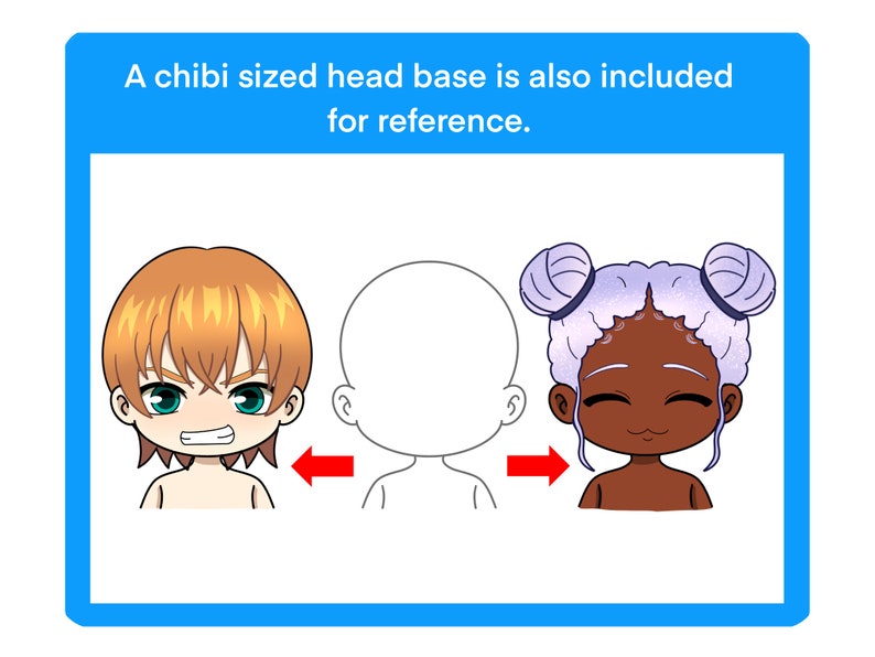 80+ Procreate Chibi Character Creator Stamps Bundle, Free Chibi Base ...