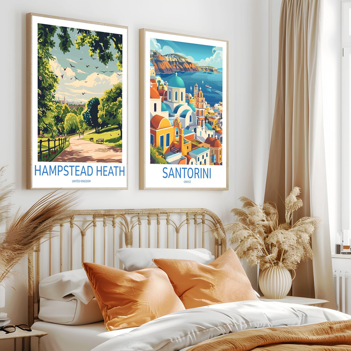 Hampstead Heath Vintage Art Poster, London Wall Decor, Nature Lover ...