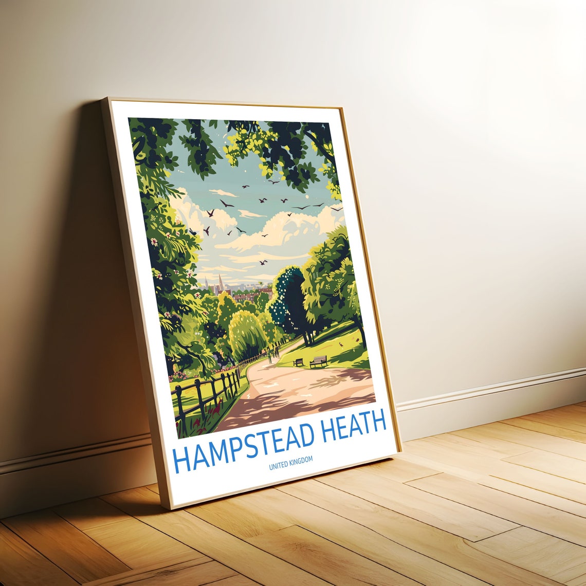 Hampstead Heath Vintage Art Poster, London Wall Decor, Nature Lover ...