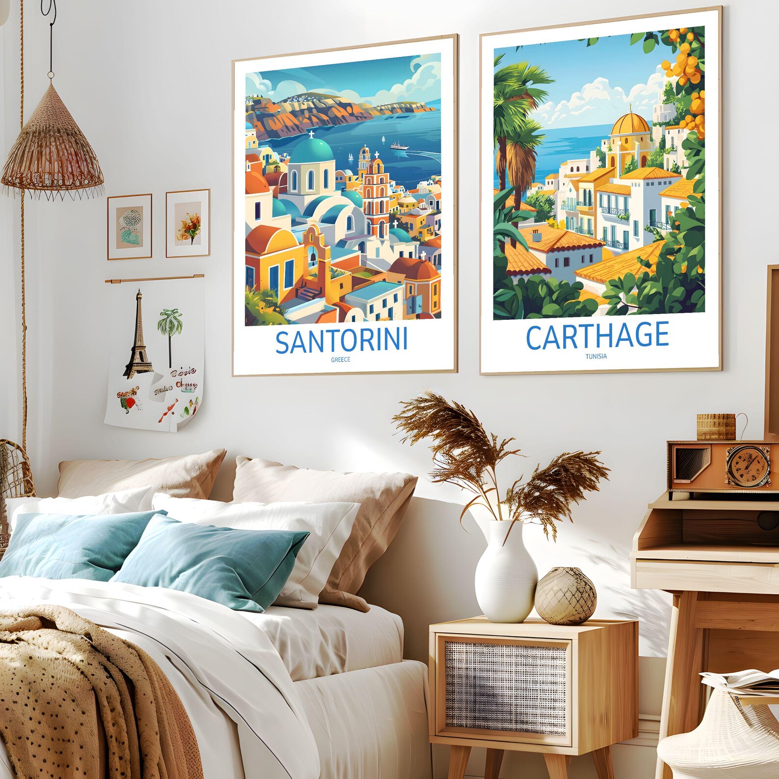 Carthage Vintage Travel Poster, Carthage Wall Art Home Décor, Tunisia ...