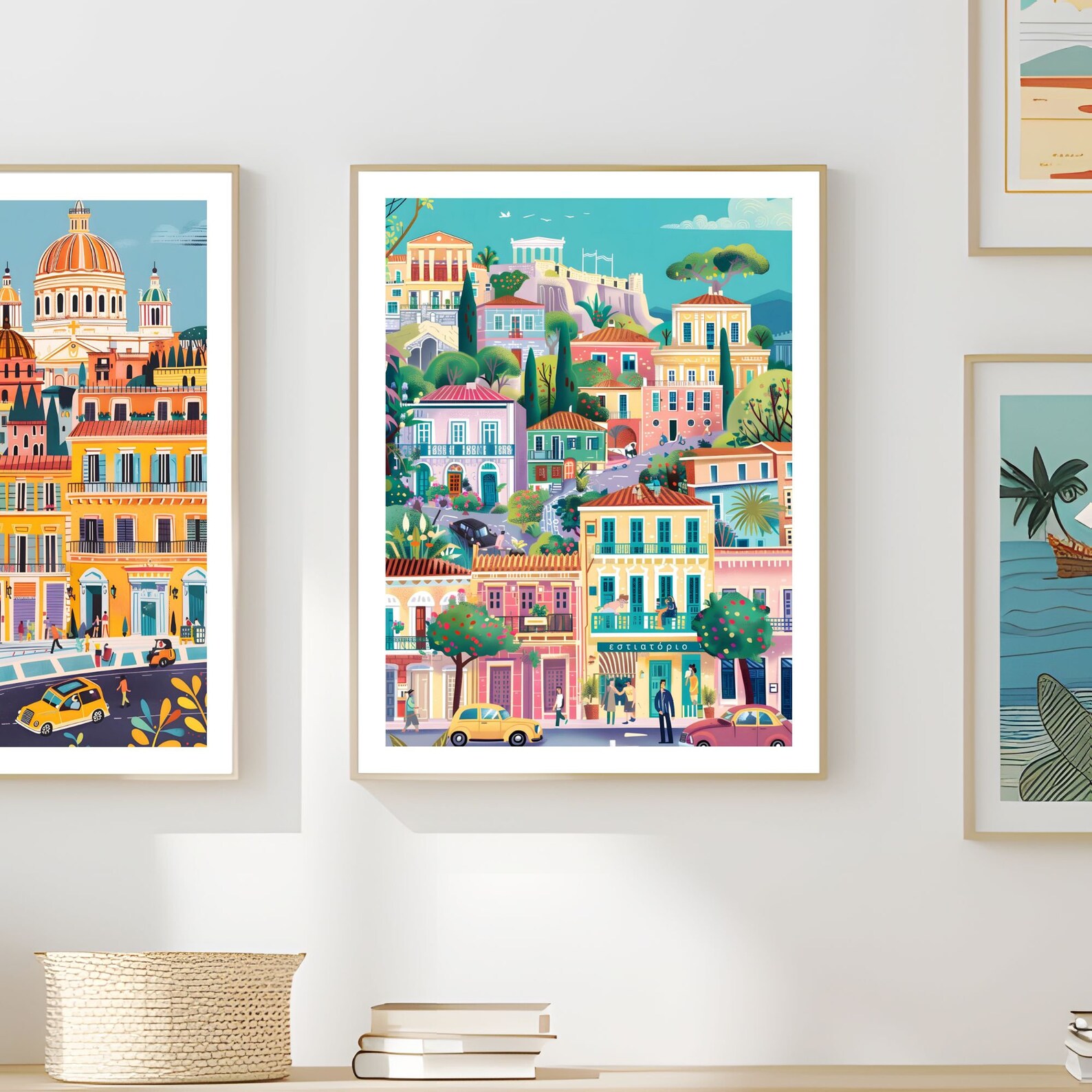 Athens Vintage Travel Poster, Athens Wall Art Home Décor, Greek History ...