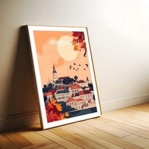 Belgrade Vintage Travel Illustration Poster, Belgrade Wall Art Home ...