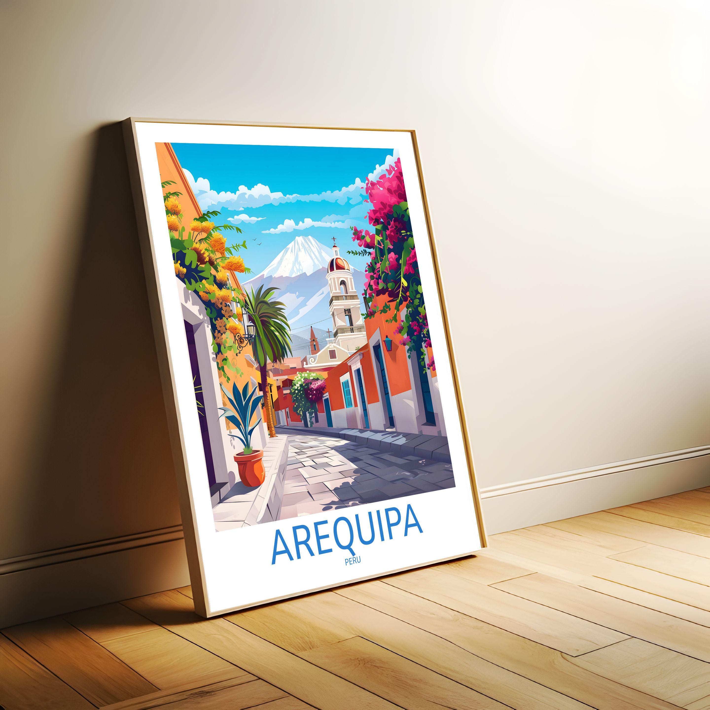 Arequipa Travel Print Wall Art Peru Wall Hanging Home Décor Peru Gift ...
