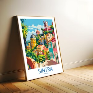 Sintra Portugal Vintage Travel Poster, Sintra Wall Art Home Décor ...