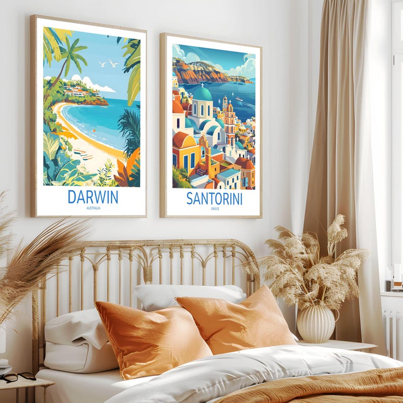 Darwin Australia Vintage Travel Poster, Darwin Wall Art Home Décor ...