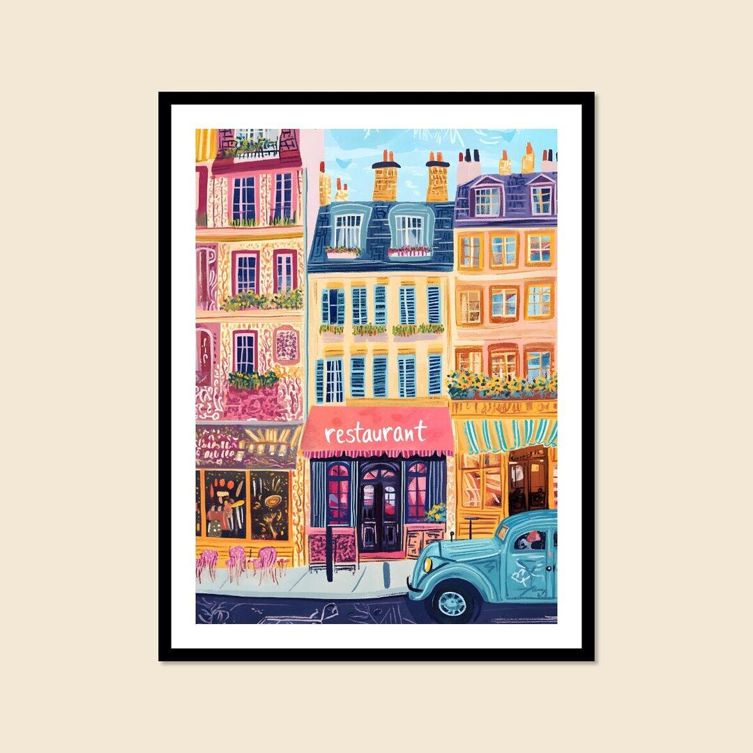 Paris Vintage Travel Poster, Paris Wall Art Home Décor, Paris Gift for ...