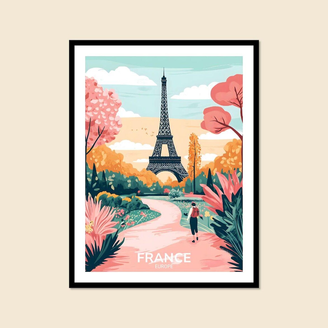 France Vintage Travel Poster, France Wall Art Home Décor, Paris Gift ...