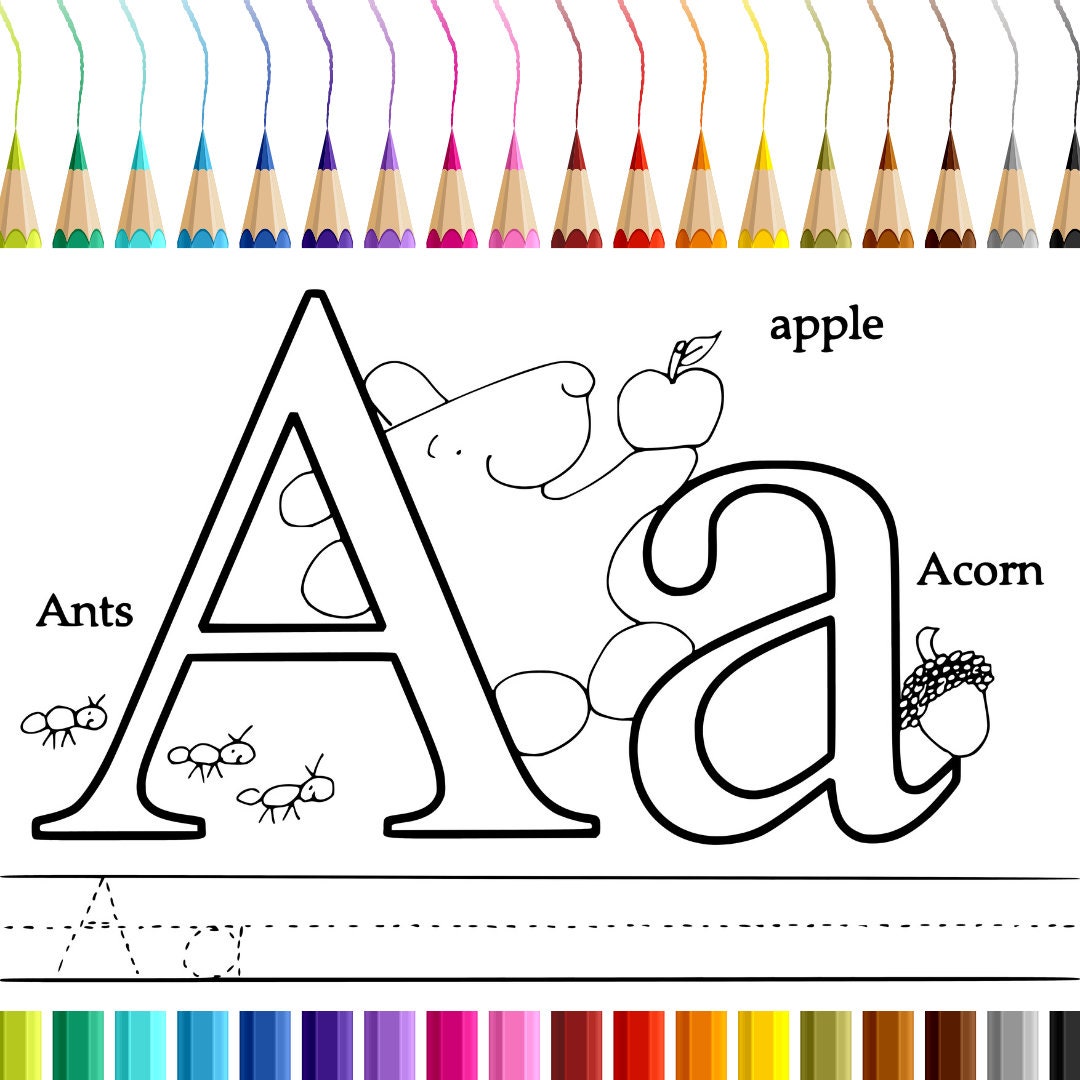 English Coloring Alphabet for Kids Fun Learning Coloring Pages ...