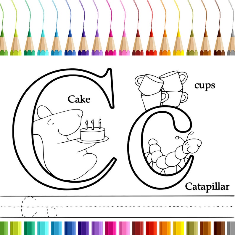 English Coloring Alphabet for Kids Fun Learning Coloring Pages ...