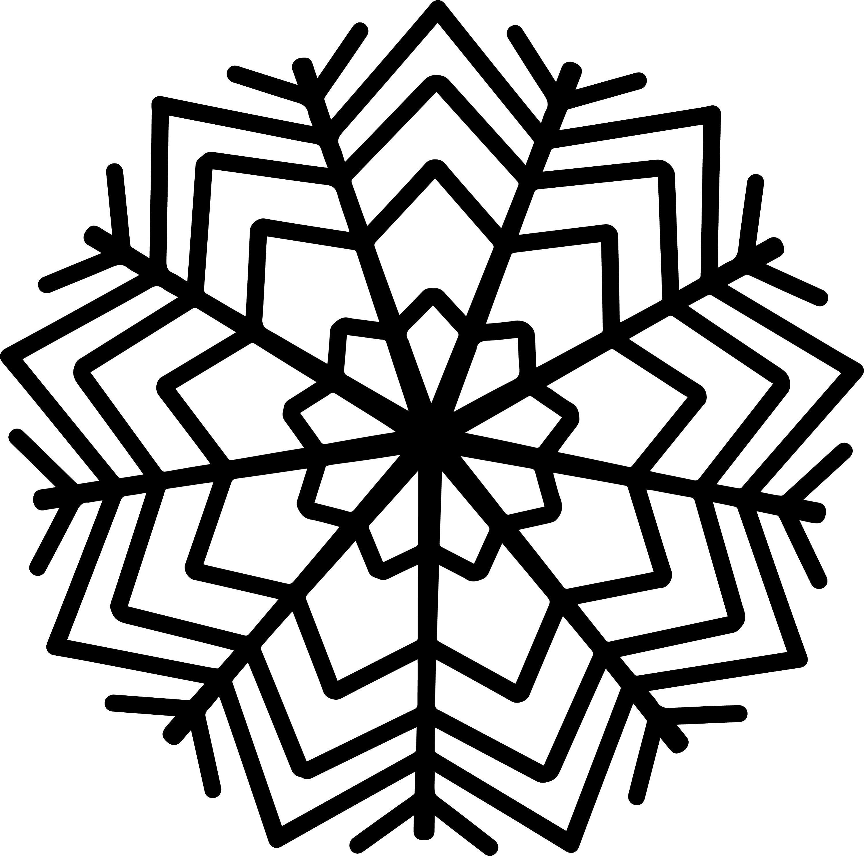Snowflakes SVG Bundle Set of 100 Snowflakes Svg, Winter Bundle, Snow ...