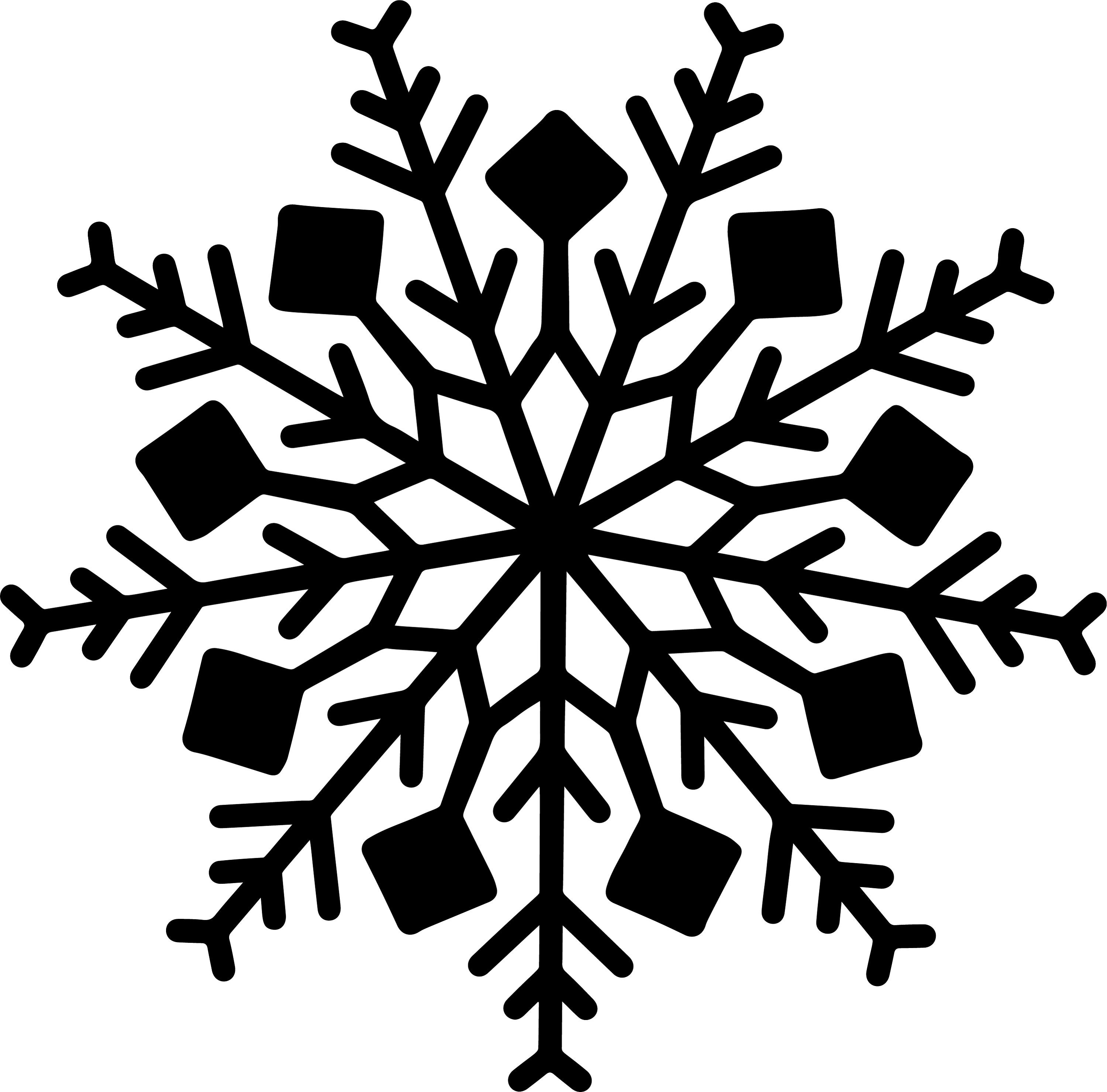 Snowflakes SVG Bundle Set of 100 Snowflakes Svg, Winter Bundle, Snow ...