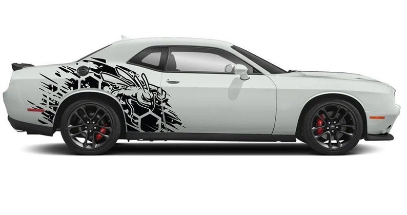 Dodge Challenger Angry Bee Side Graphics - Etsy
