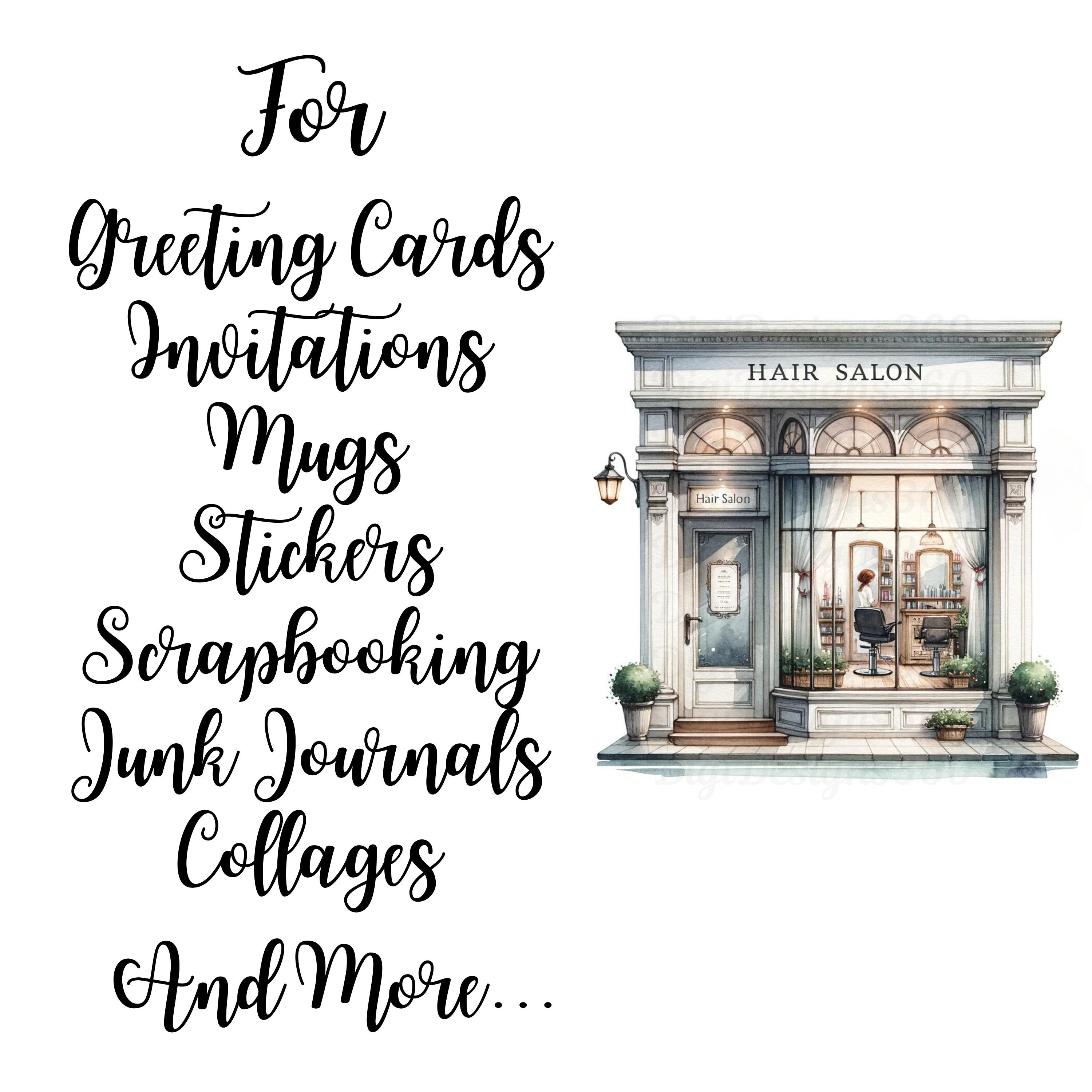 Hair Stylist Clipart Watercolor Salon Graphics, Ideal for Social Media ...