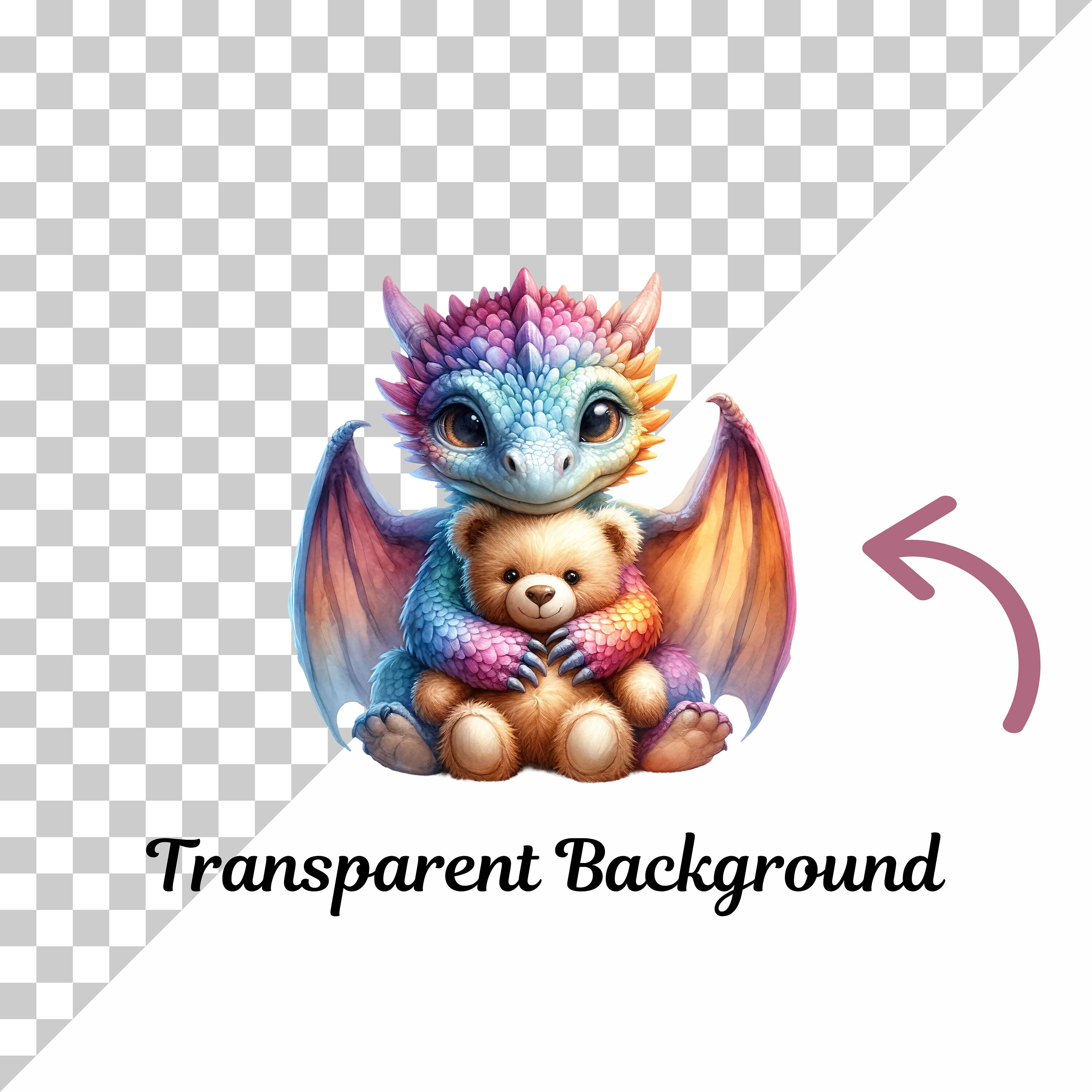 Cute Dragon Clipart Set, Whimsical Watercolor Baby Dragons, Ideal for ...