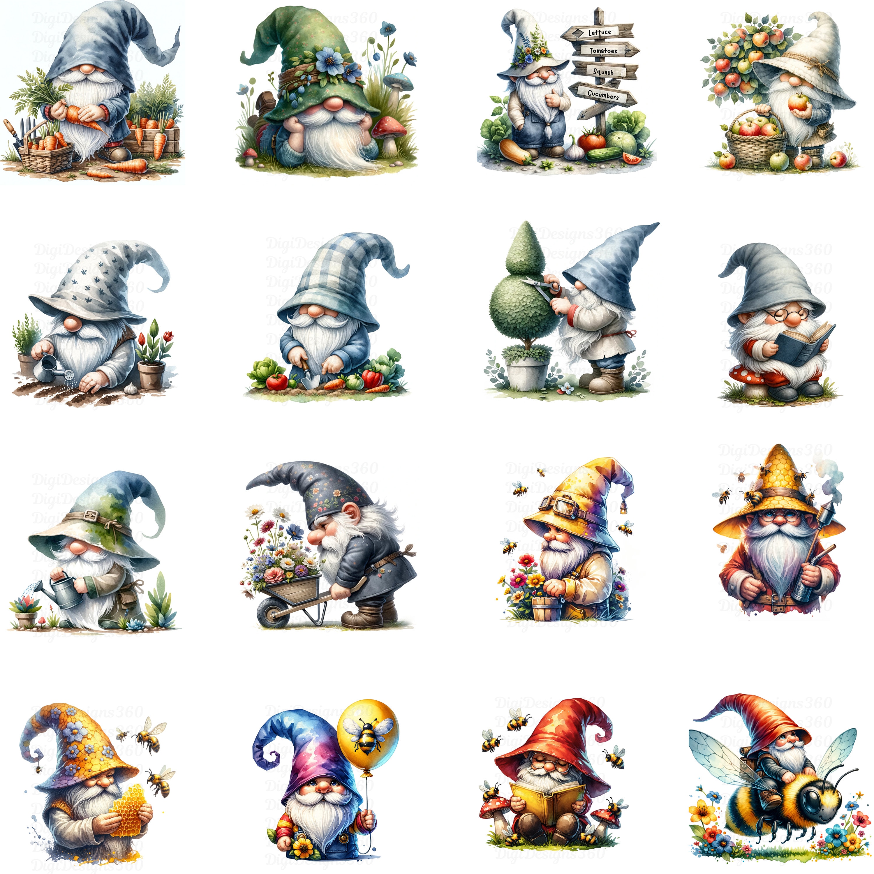 Mythical Clipart: Enchanting Watercolor Creatures Bundle Collection ...