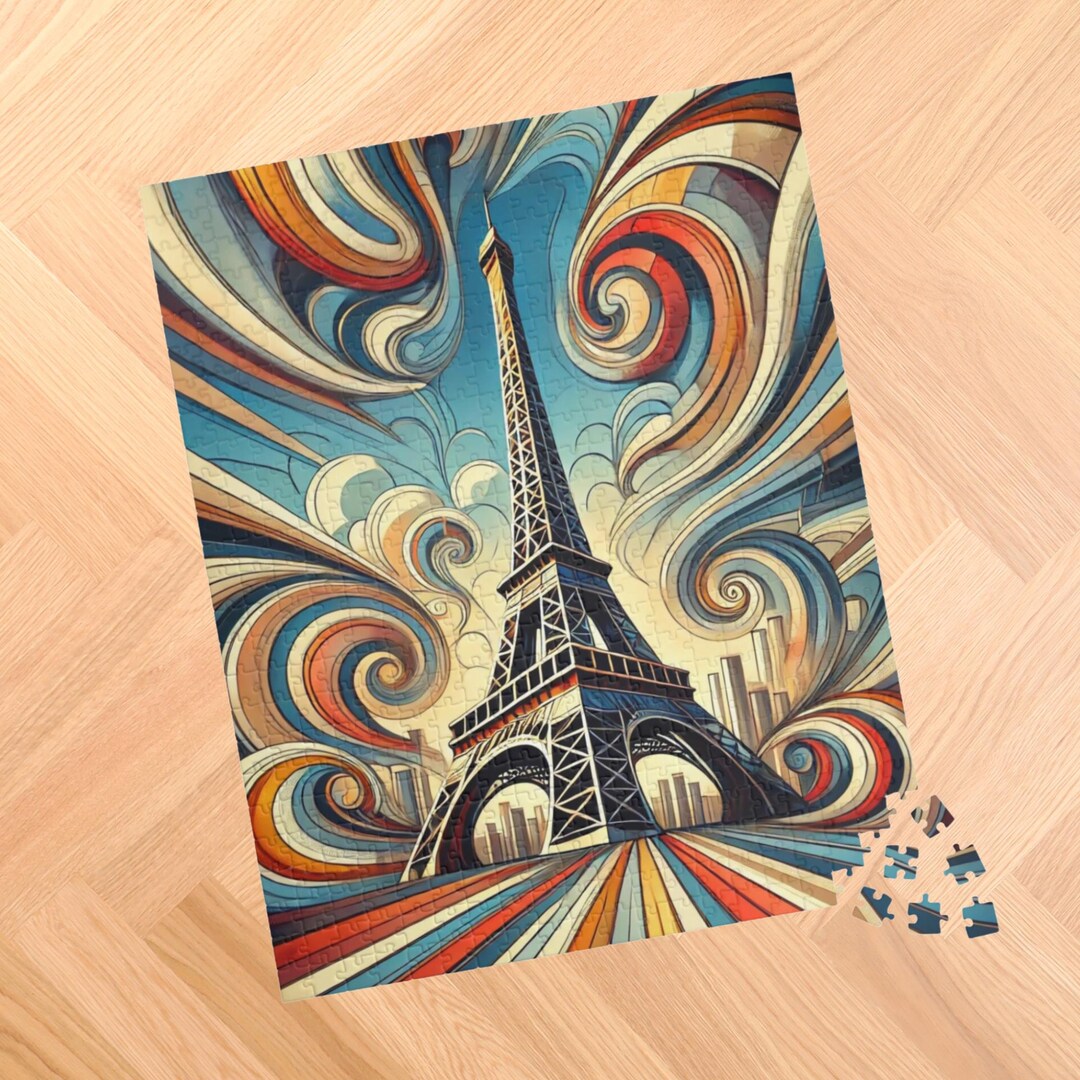 Eiffel Tower Puzzle, Stunning Abstract Art Style Paris Puzzle for ...