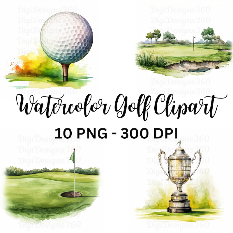 Golf Clipart - Etsy