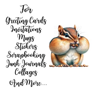 Charming Chipmunk Clipart - Watercolor Graphics, Perfect for DIY ...