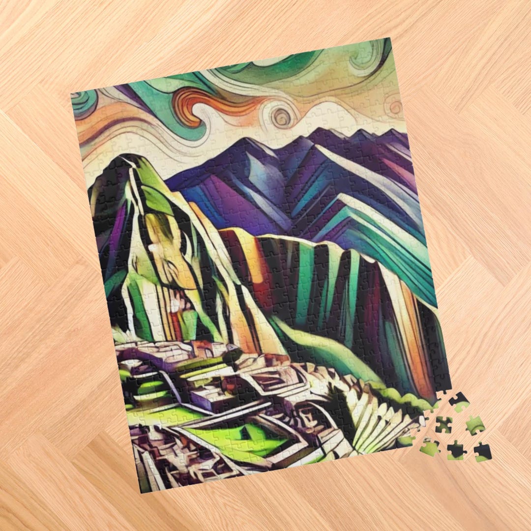 Machu Picchu Jigsaw Puzzle, Abstract Art Style for Creative ...