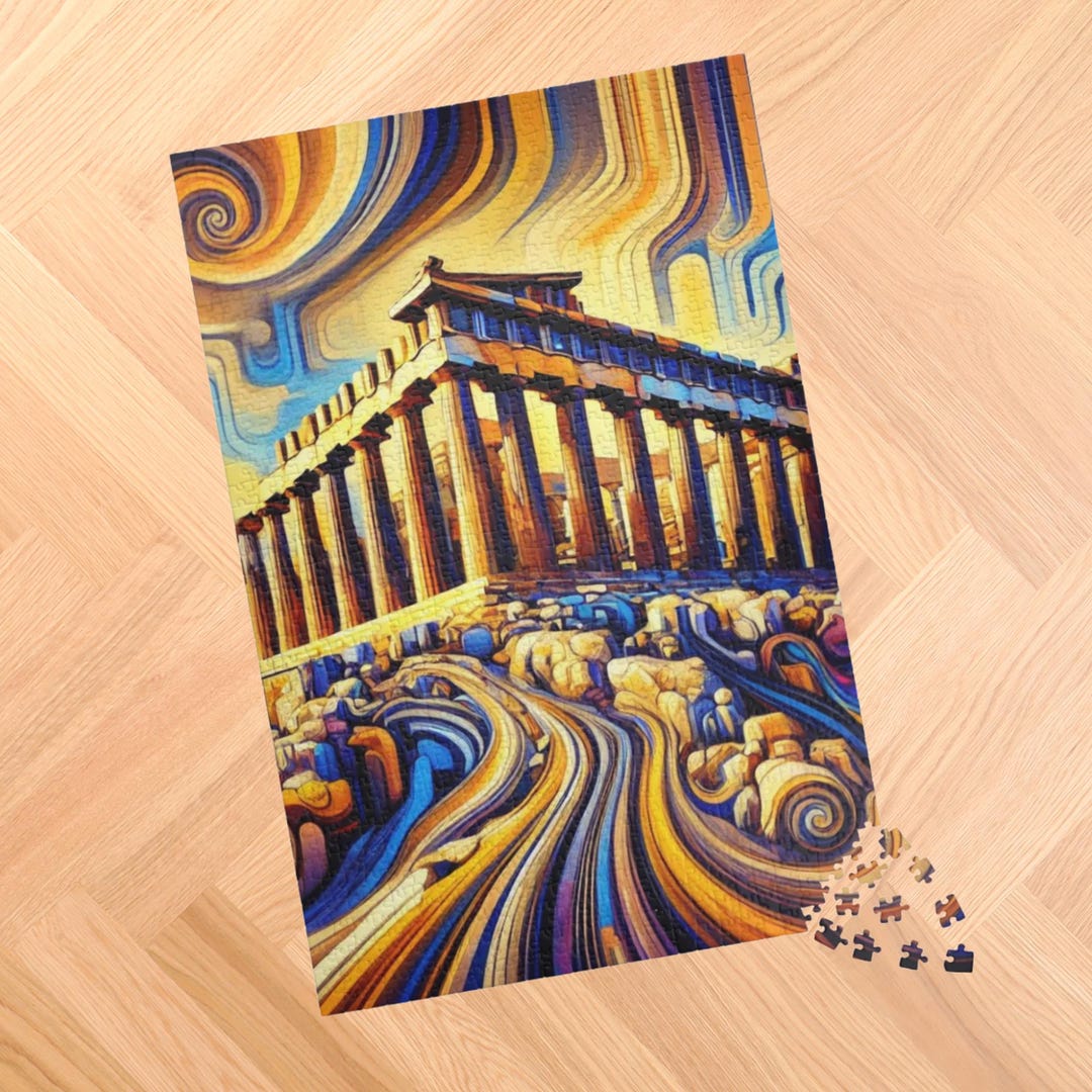 Parthenon Puzzle, Stunning Abstract Art Jigsaw for Family Fun ...