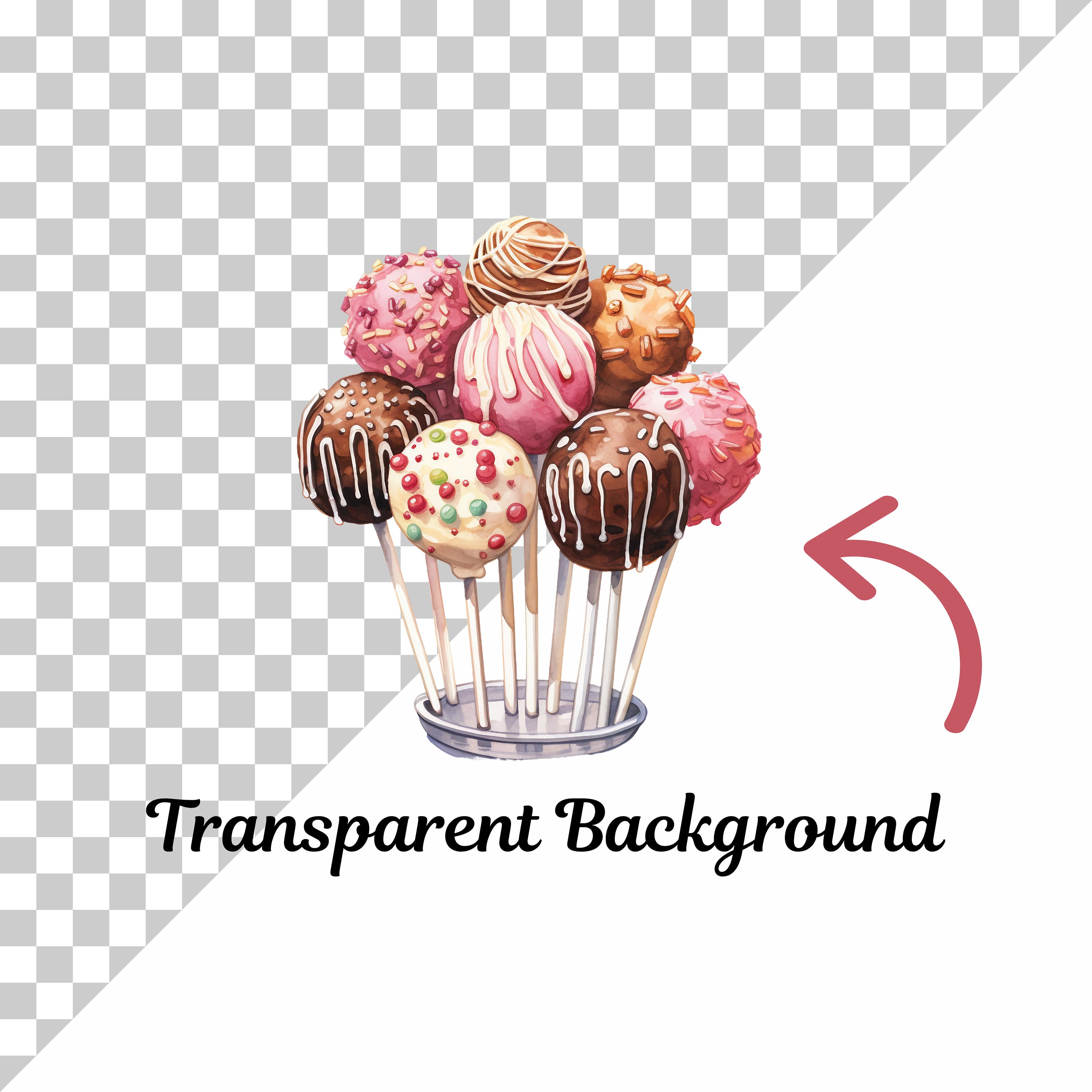 Charming Watercolor Bakery Clipart Sweet Treats Digital Graphics ...