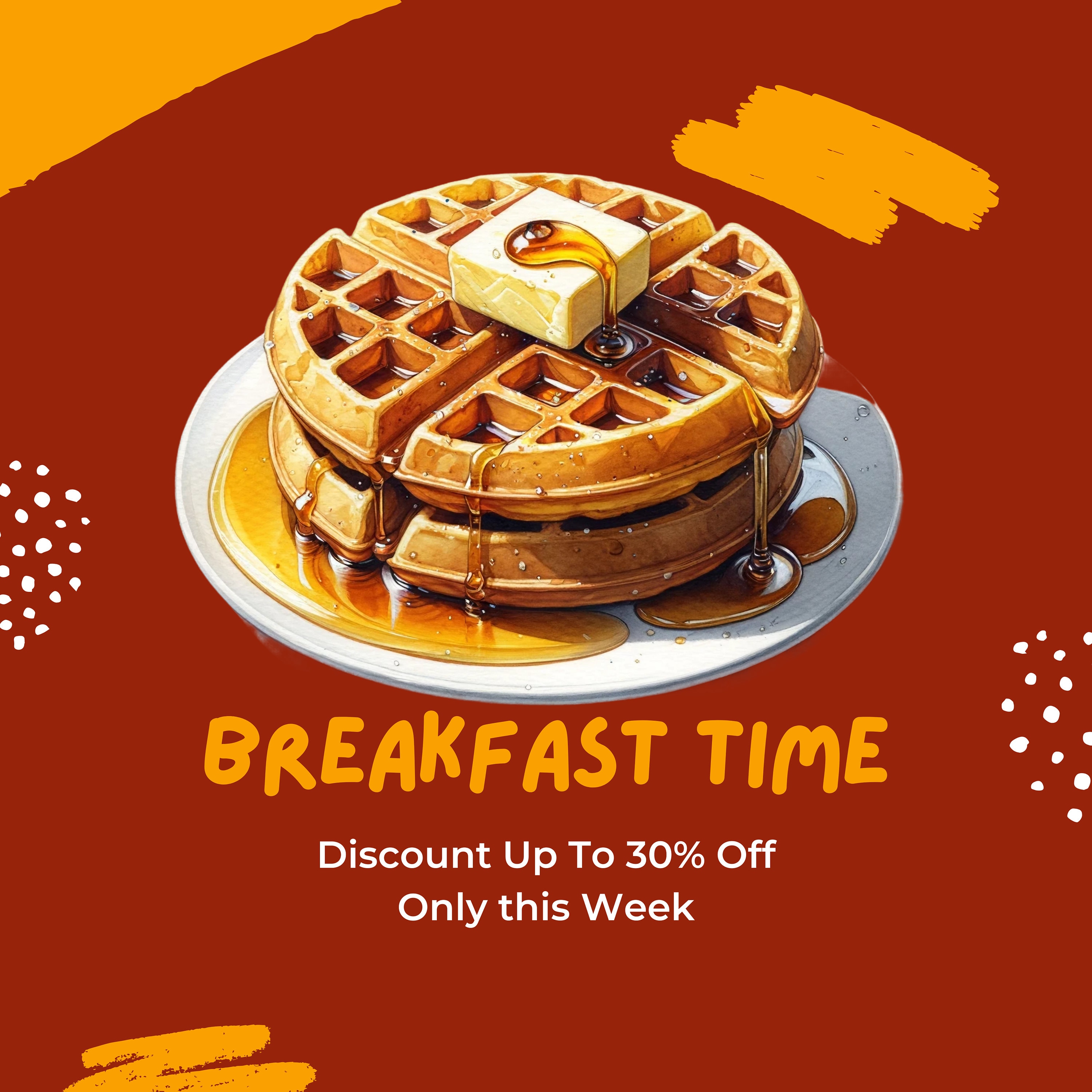 Watercolor Breakfast Clipart Collection Perfect for Menu Design and ...