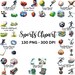 Soccer Clipart Bundle in Watercolor Style High-quality Soccer Graphics ...