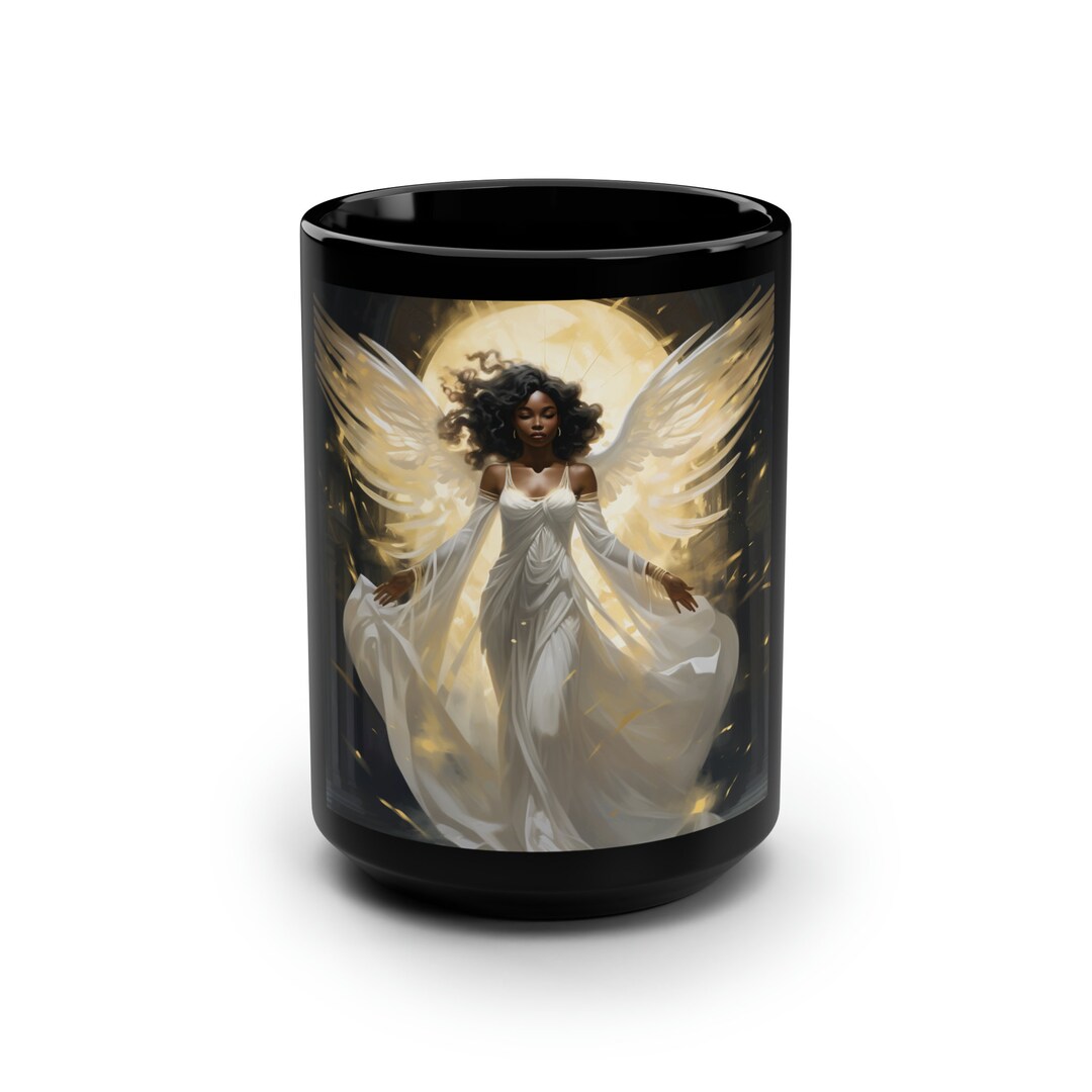 Angel of Grace, African American Angel Mug, Women Angel Mug, Heavenly ...