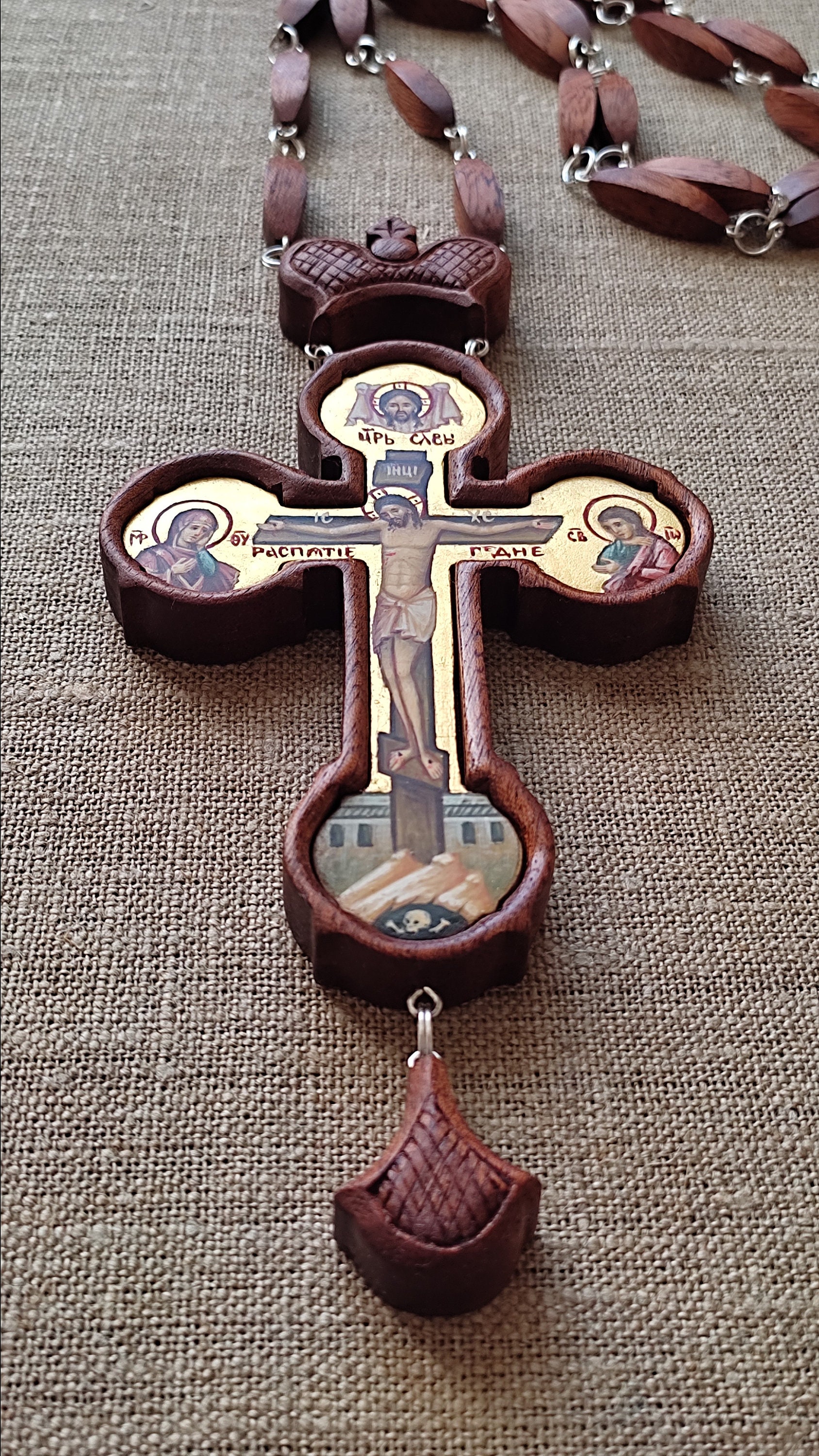 A Painted Cross for a Priest - Etsy