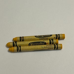 Set of 3 Dandelion Crayola Crayons - Etsy