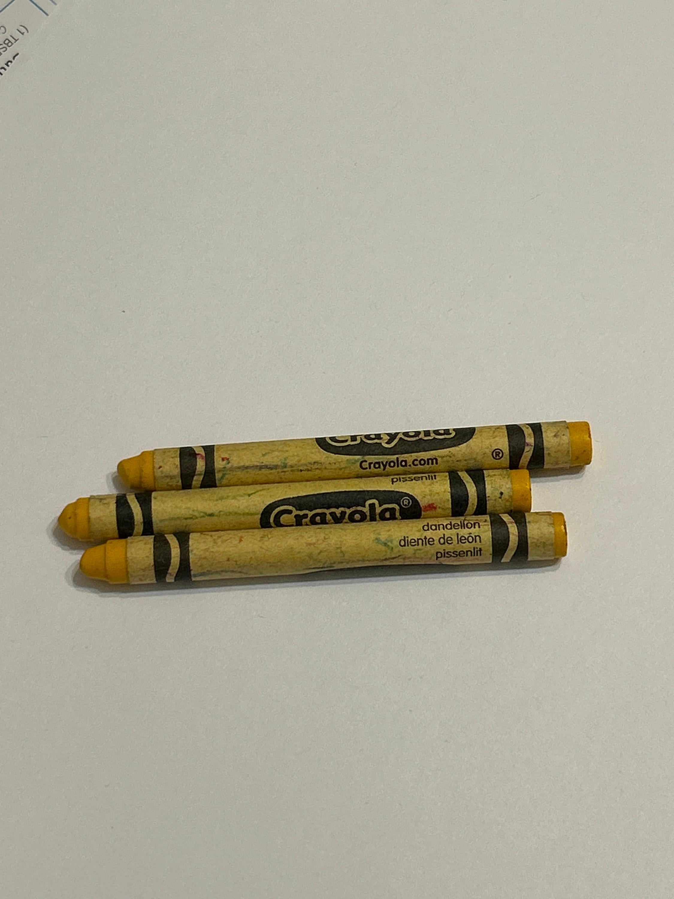 Set of 3 Dandelion Crayola Crayons - Etsy